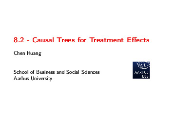 Causal Trees for Treatment Effect | Quantinar