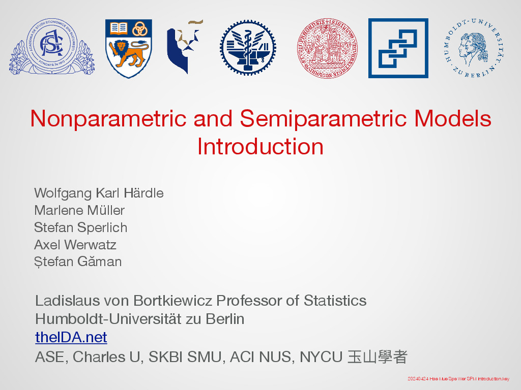 Unit 1: Introduction Nonparametric and Semiparametric Models | Quantinar Unit 1: Introduction Nonparametric and Semiparametric Models | Quantinar